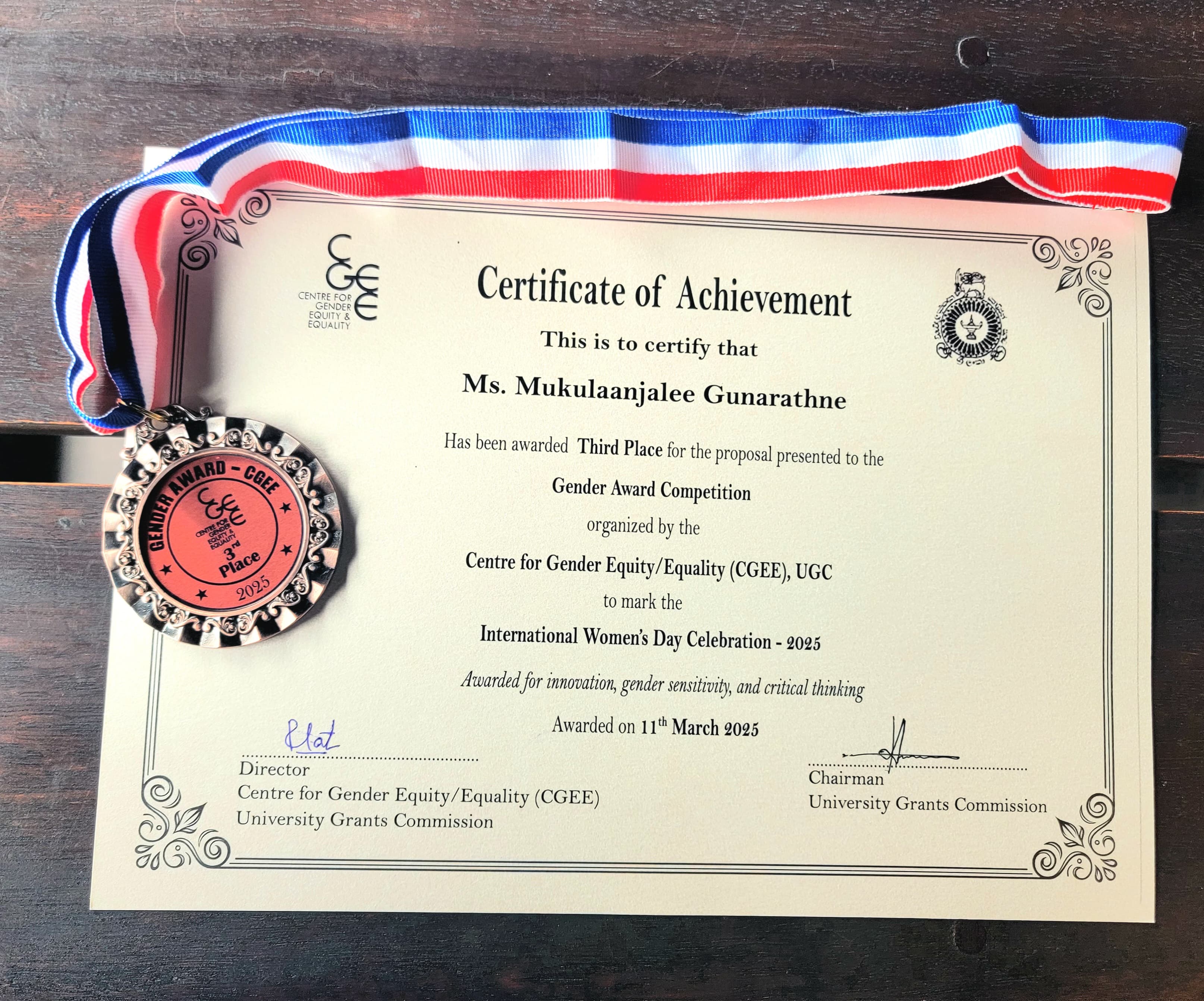 GWUIM - Faculty of Indigenous Medicine, GWUIM Student Secures Bronze ...